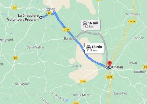 Maps South West France - Map of Chalais en Charente France